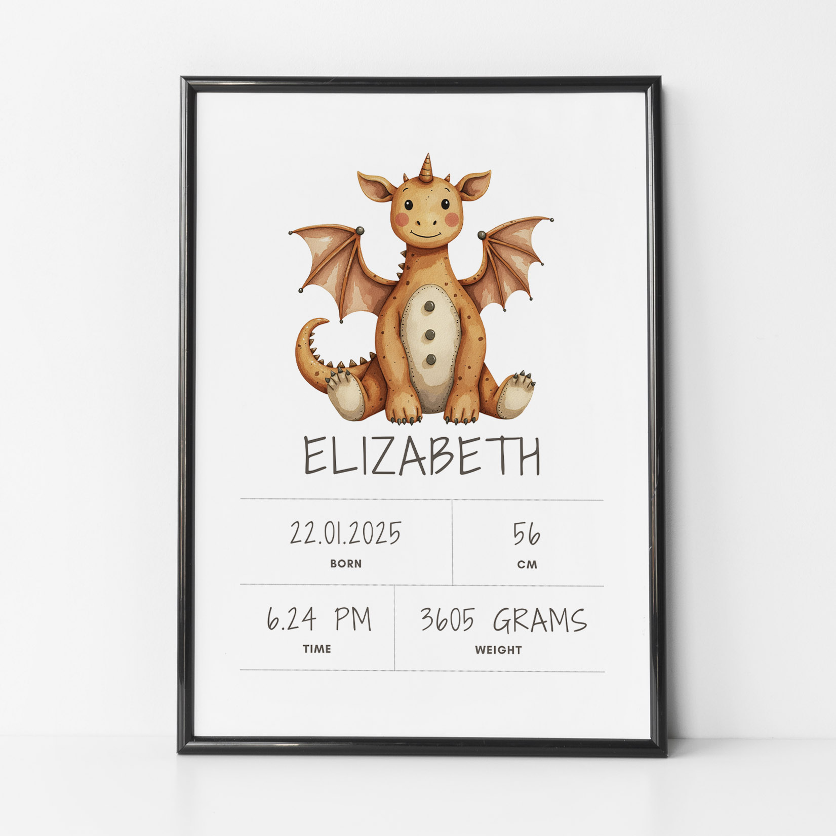 Minimal Birth Print-Dragon - Autumn Designs 👣